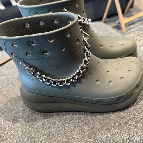 CROCS | Shoes | Green Platform Mules With Chain Detail | Poshmark